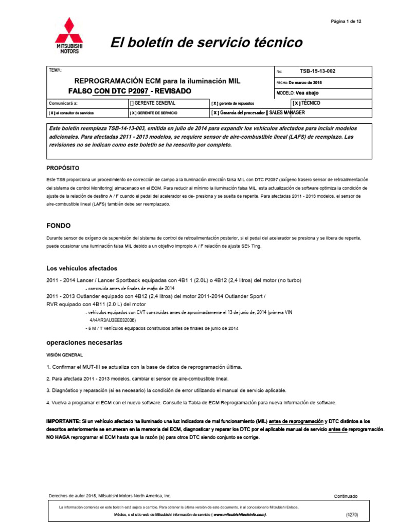 2.4L DTC P2097 | PDF