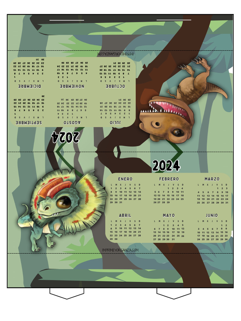 Calendario Carpa Dinosaurios | PDF