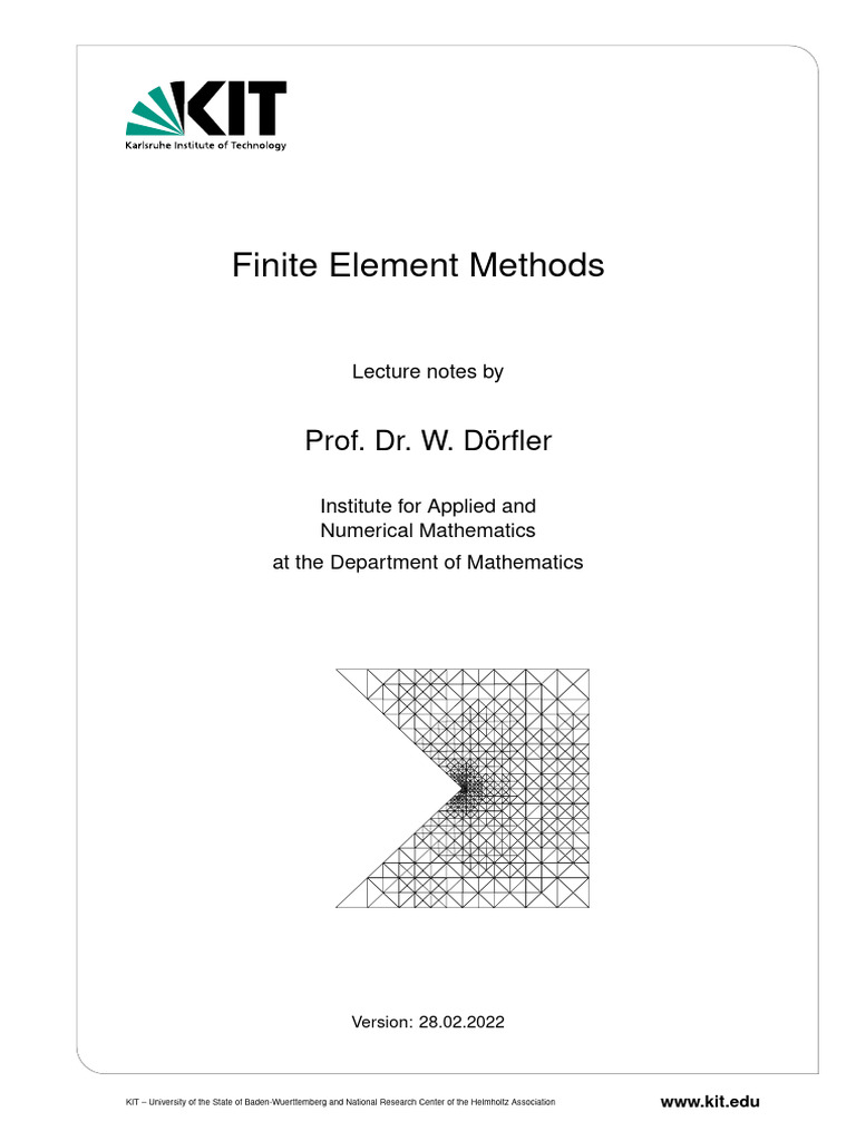 Fem Doerfler | PDF | Finite Element Method | Mathematical Concepts