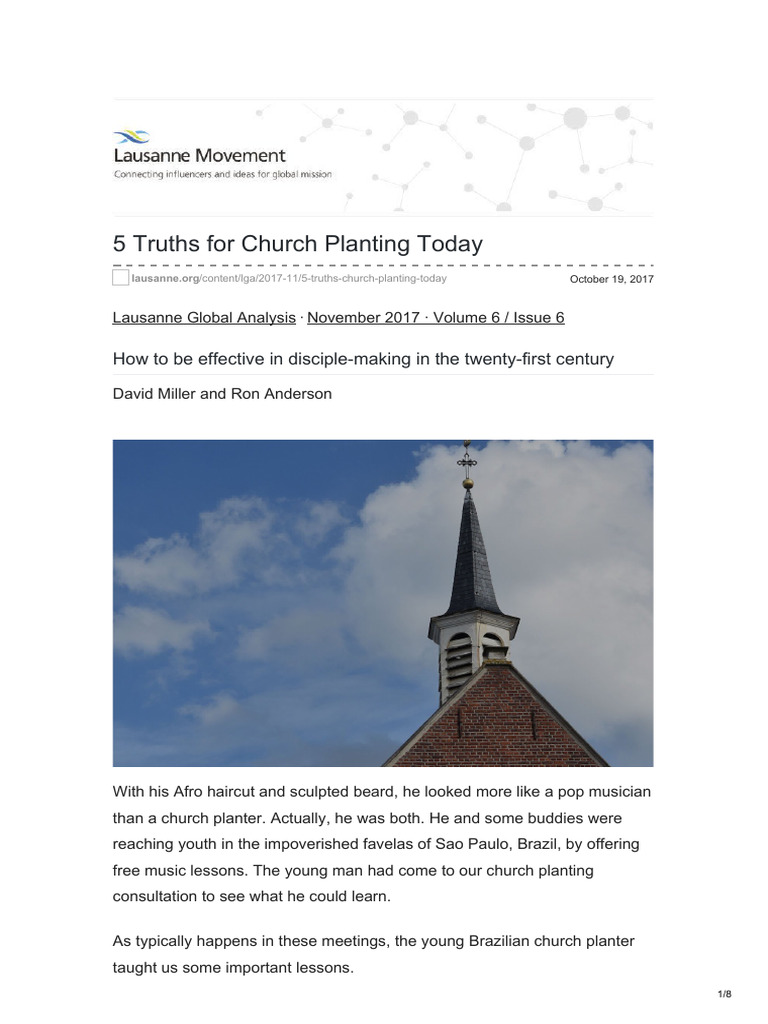 Five Truths for Effective Church Planting | PDF | Christian Church ...
