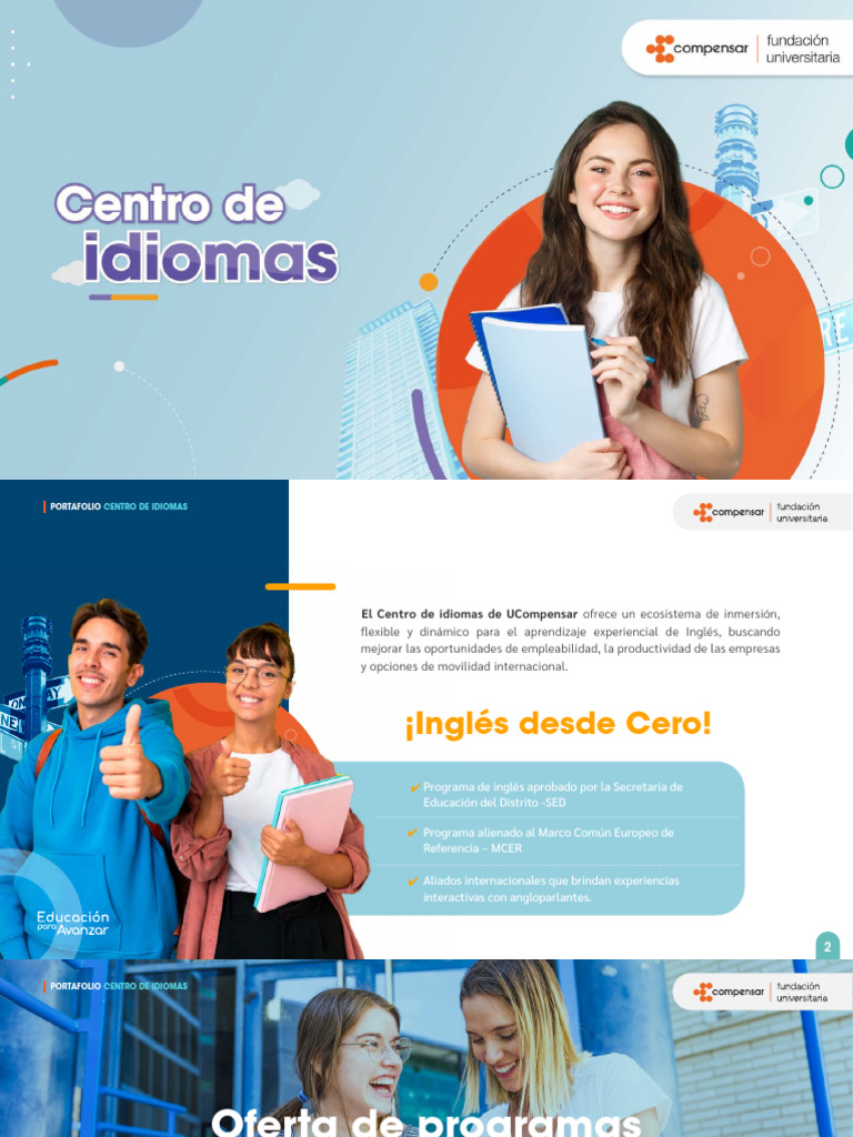 Brochure Centro de Idiomas | PDF | Pedagogía | Aprendizaje
