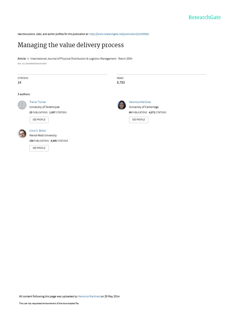 Managing Value Delivery Processes | PDF | Business Process | Life Cycle ...