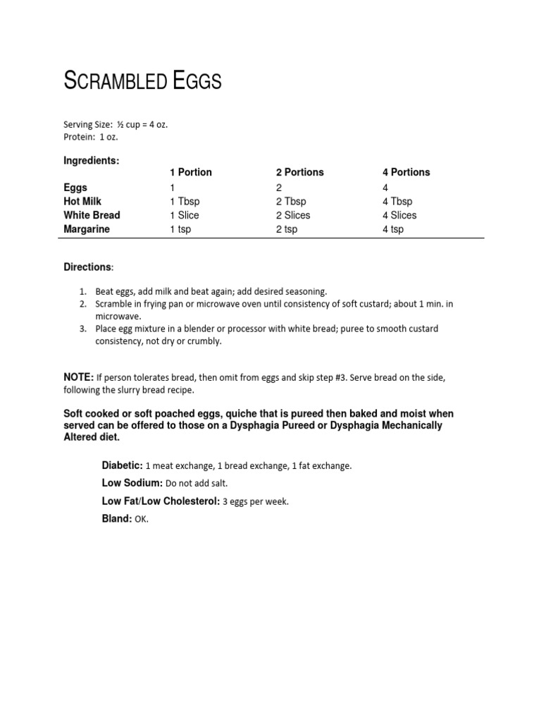 Scrambled Eggs | PDF