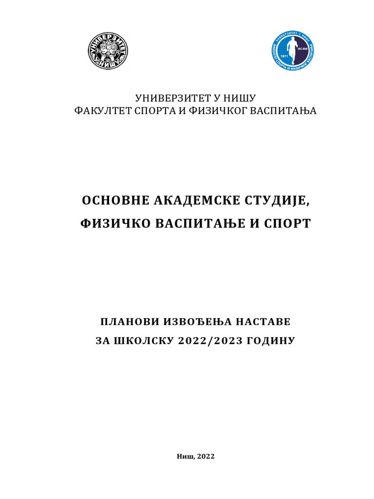 Knjiga Planova Izvoenja Nastave Ver2 Oas 2022-23 | PDF