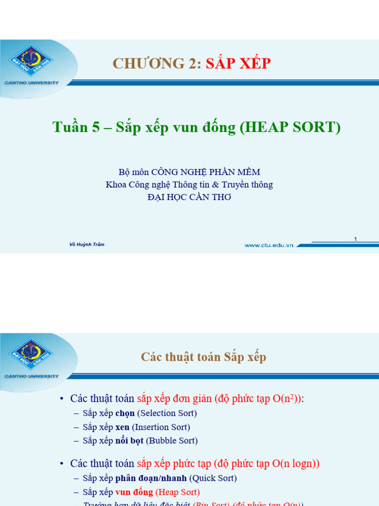 Chuong 2 - Sapxep - Tuan 5 - SV | PDF