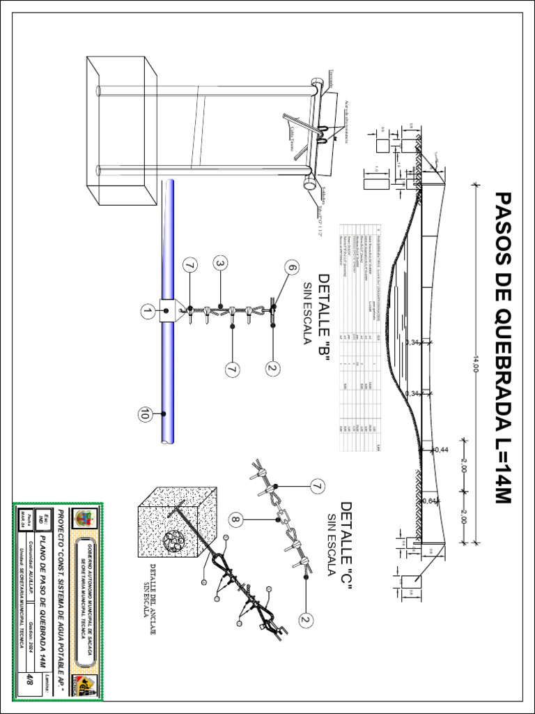 Plano Paso Quebrada 14M Sacaca | PDF