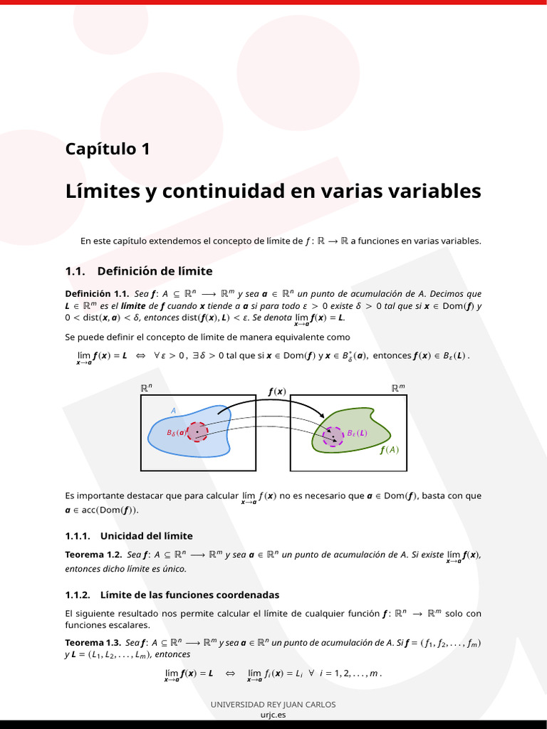Límites y Continuidad Multivariable | PDF | Métodos y materiales de ...