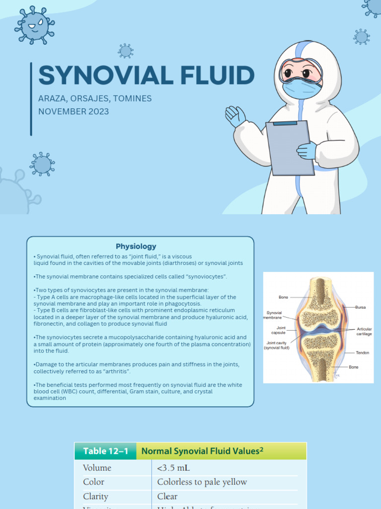 Synovial Fluid | Download Free PDF | Medical Specialties | Clinical ...