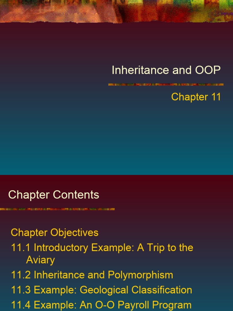 Chap 11 Pdf Method Computer Programming Inheritance Object Oriented Programming 