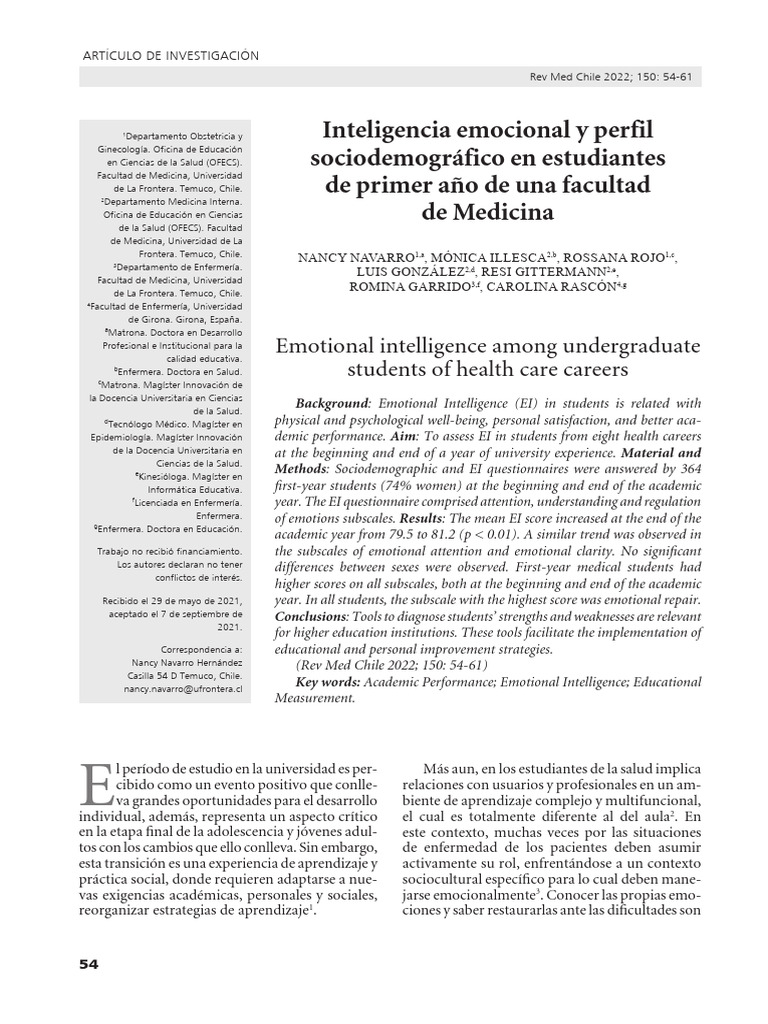 Estudio TMMS-24 | PDF | Medicina CLINICA | Servicios públicos