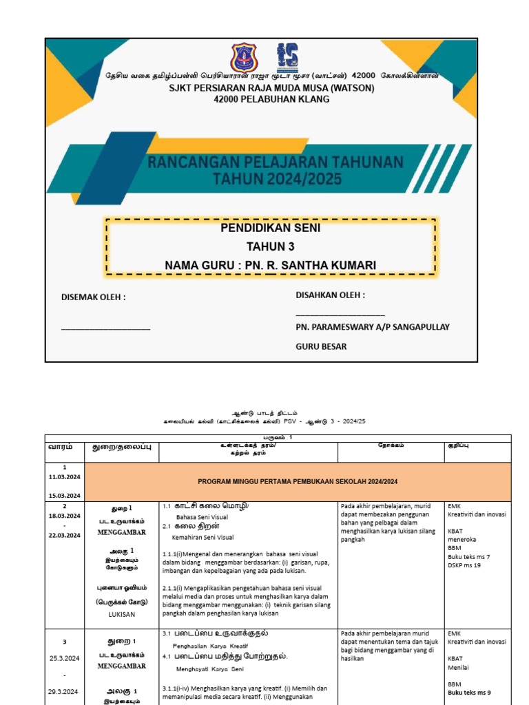 RPT PSV THN 3 2024 | PDF