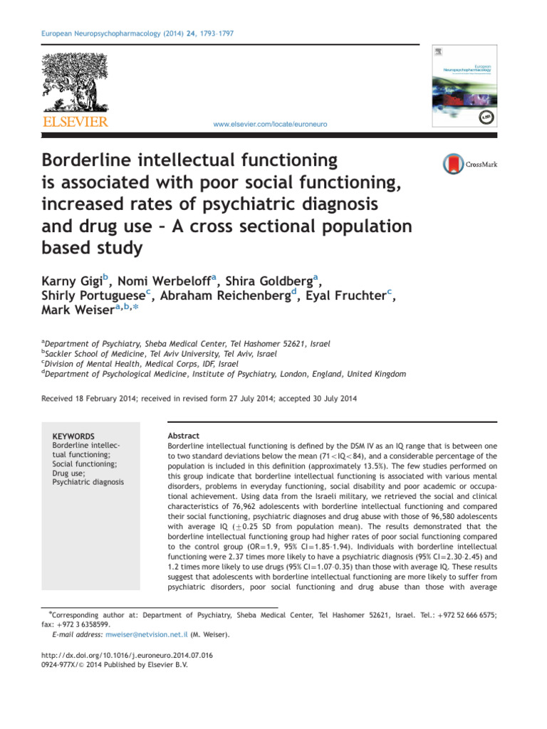 Borderline_intellectual_functioning_is_a | PDF | Borderline Personality Disorder | Mental Disorder