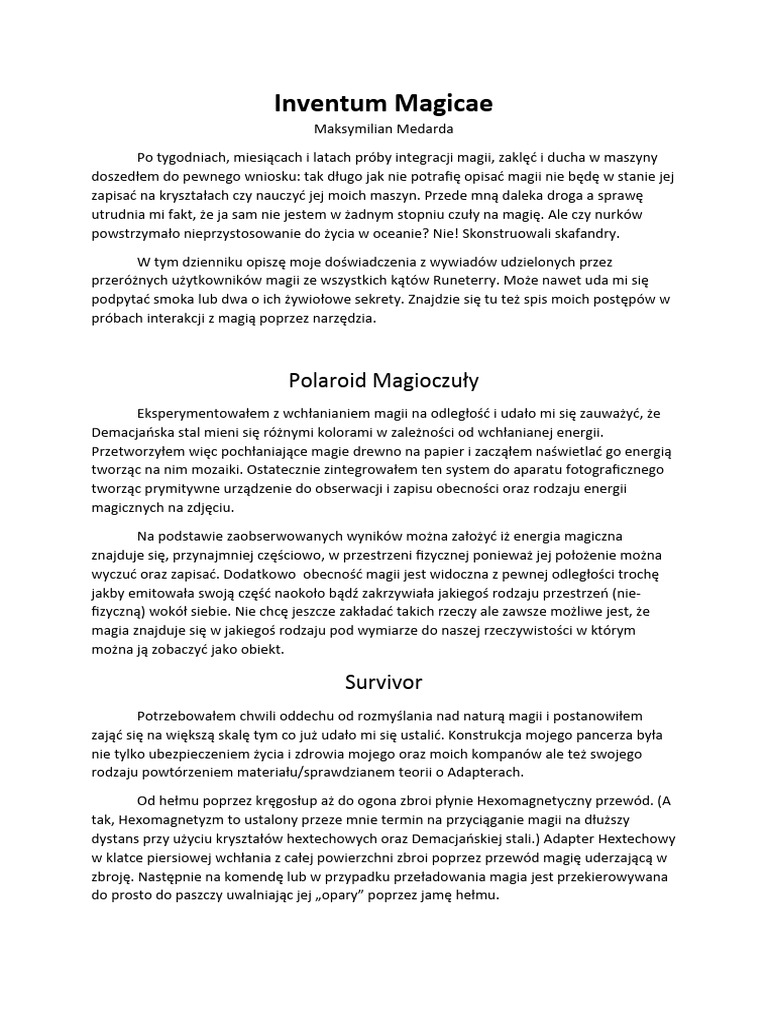 Inventum Magicae | PDF