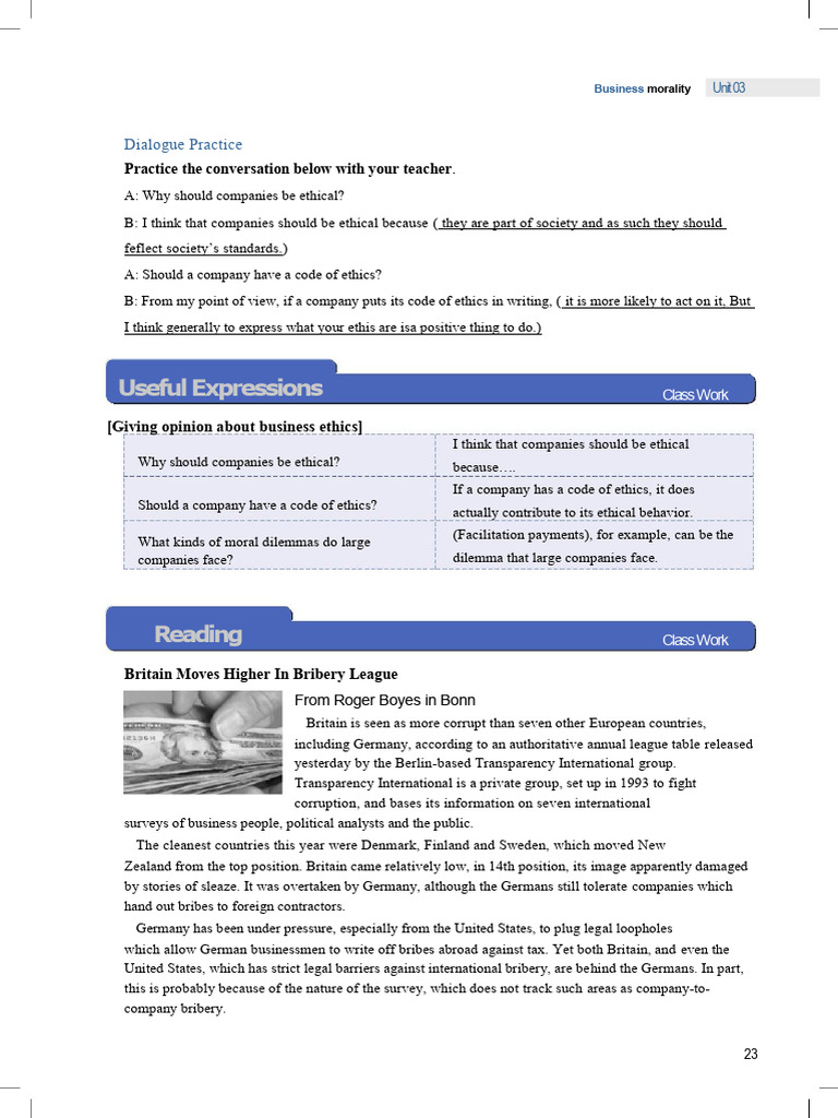 Business Basics English | PDF | Bribery | Corruption