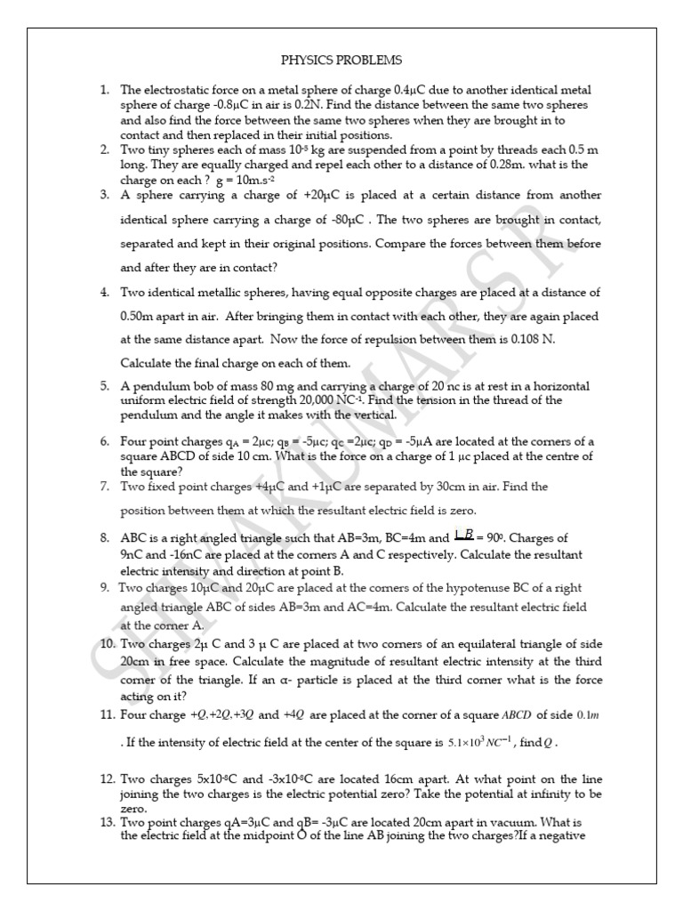 PHYSICS IMPORTANT PROBLEMS 2nd puc | PDF | Inductor | Capacitor