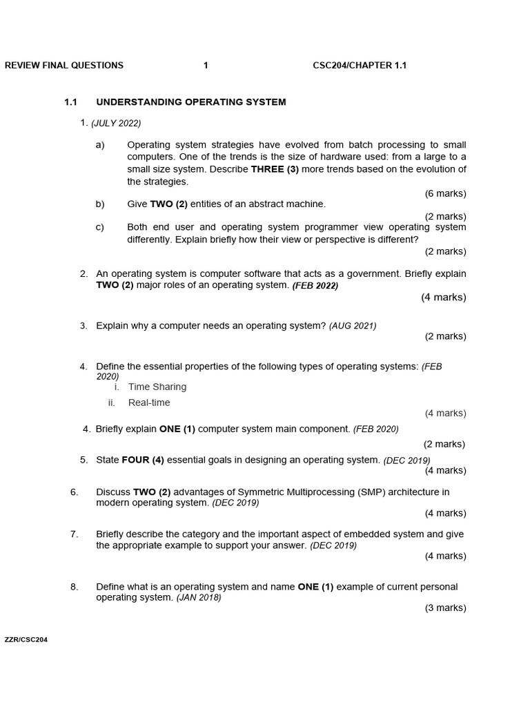 CSC207 Exercise 1.1 | Download Free PDF | Operating System | System