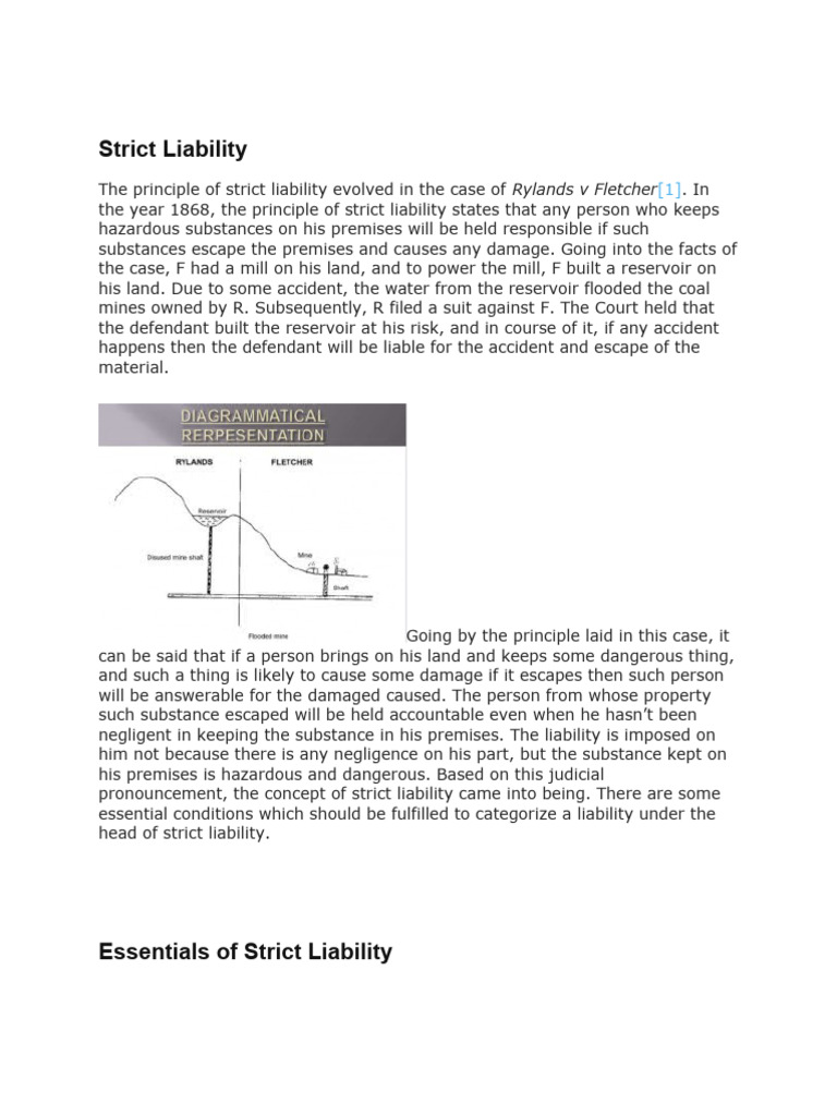 Strict Liability Assignmen Sem 1 | PDF | Legal Liability | Strict Liability
