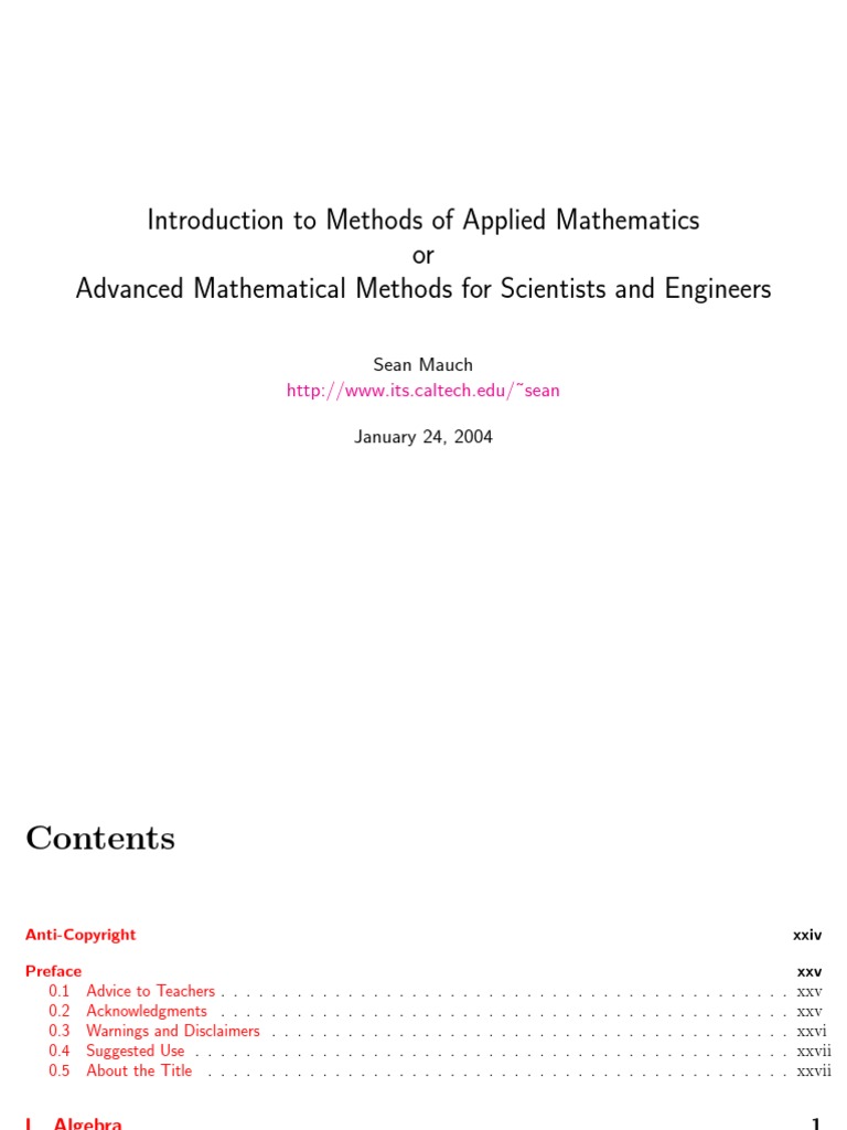 Applied Maths | PDF
