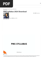PPSC PMS Exam Syllabus Overview | PDF | Science | Test (Assessment)