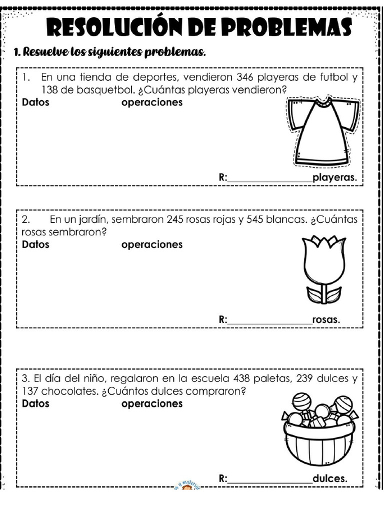 PROBLEMAS 3 GRADO | PDF