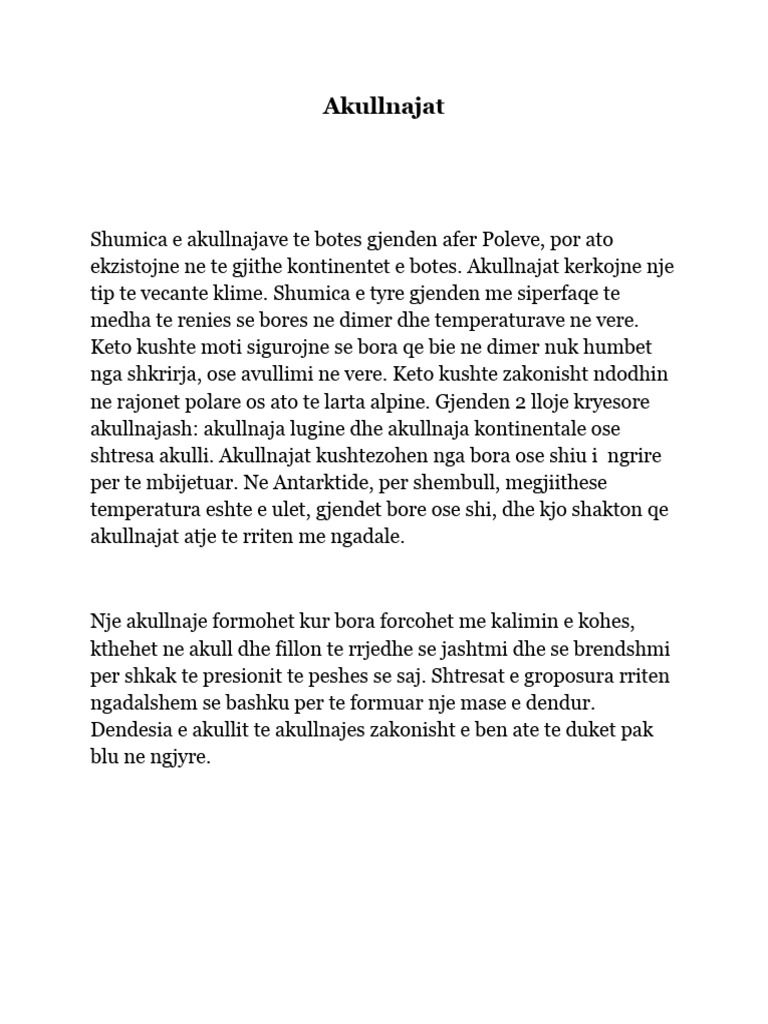 Akullnajat ENG | PDF