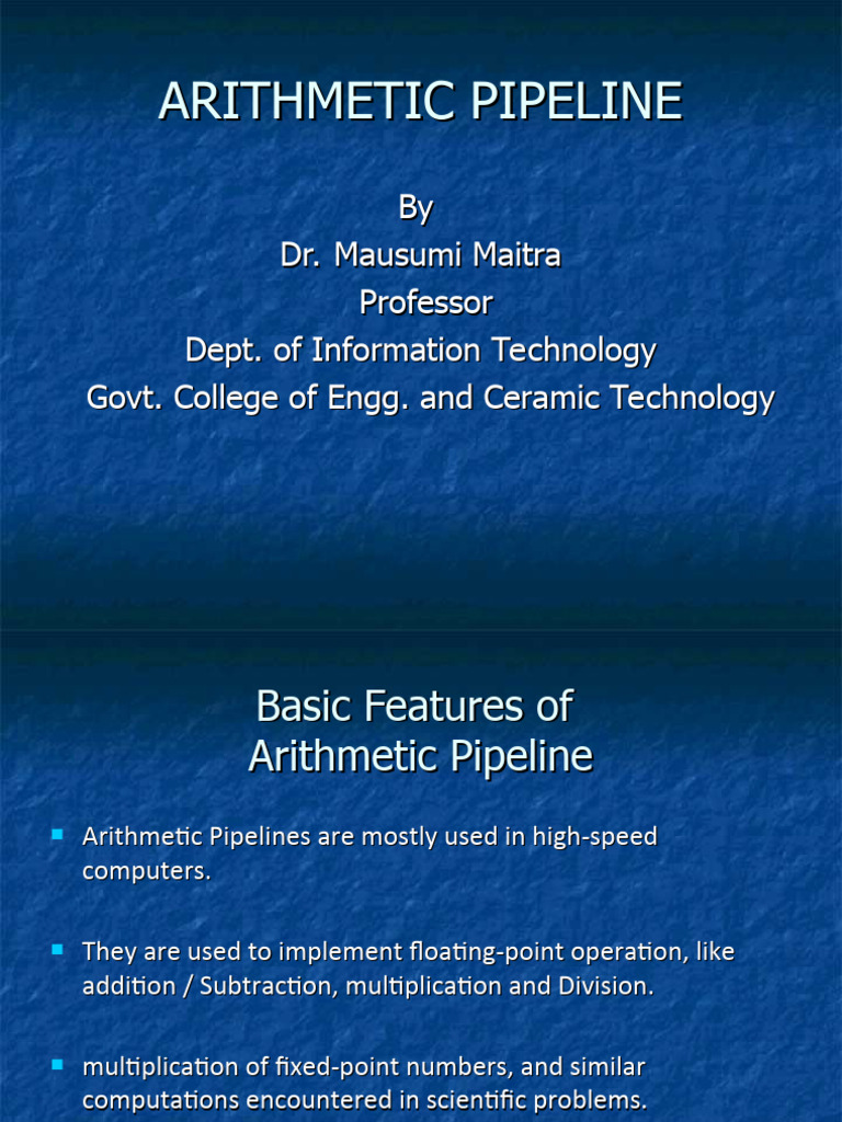 Arithmetic Pipeline | PDF