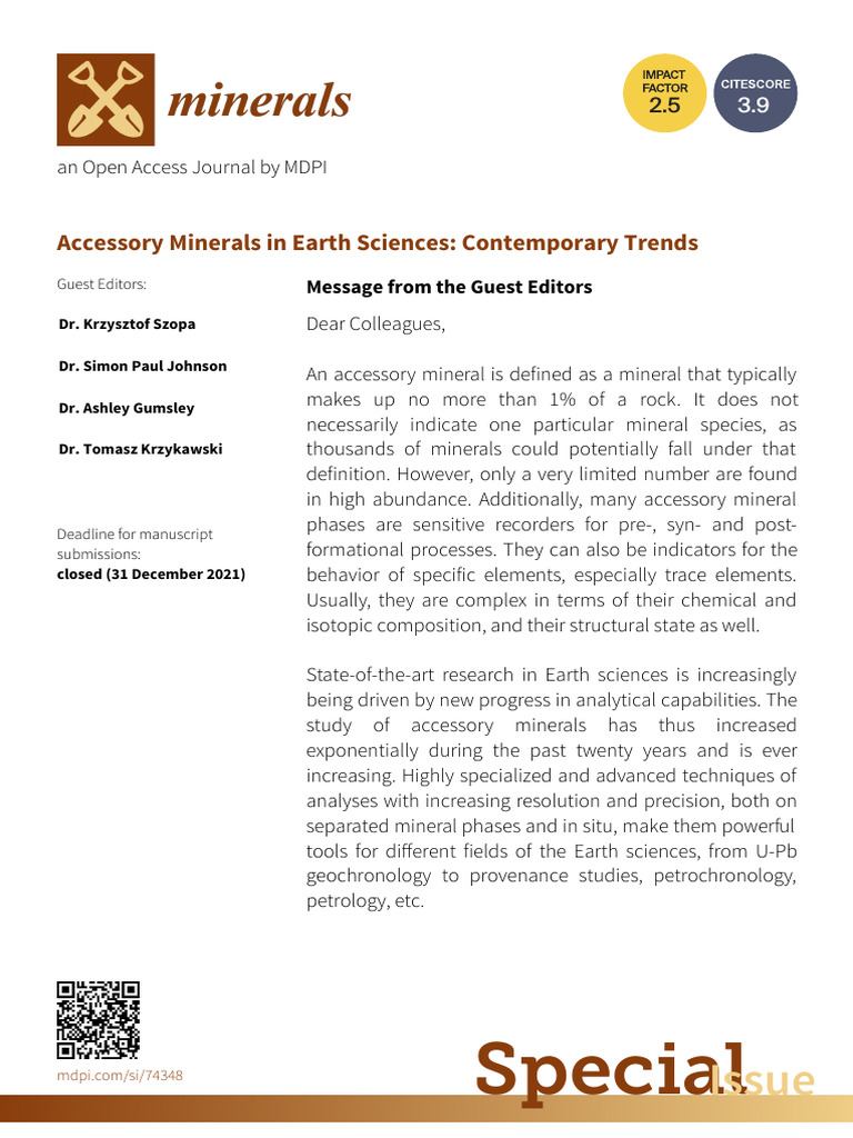 Accessory Minerals Contemporary Trends | PDF