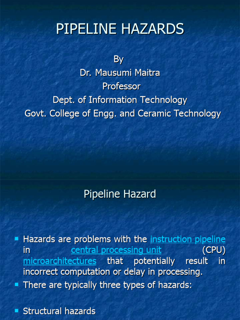 Pipelining Hazards 1 | PDF