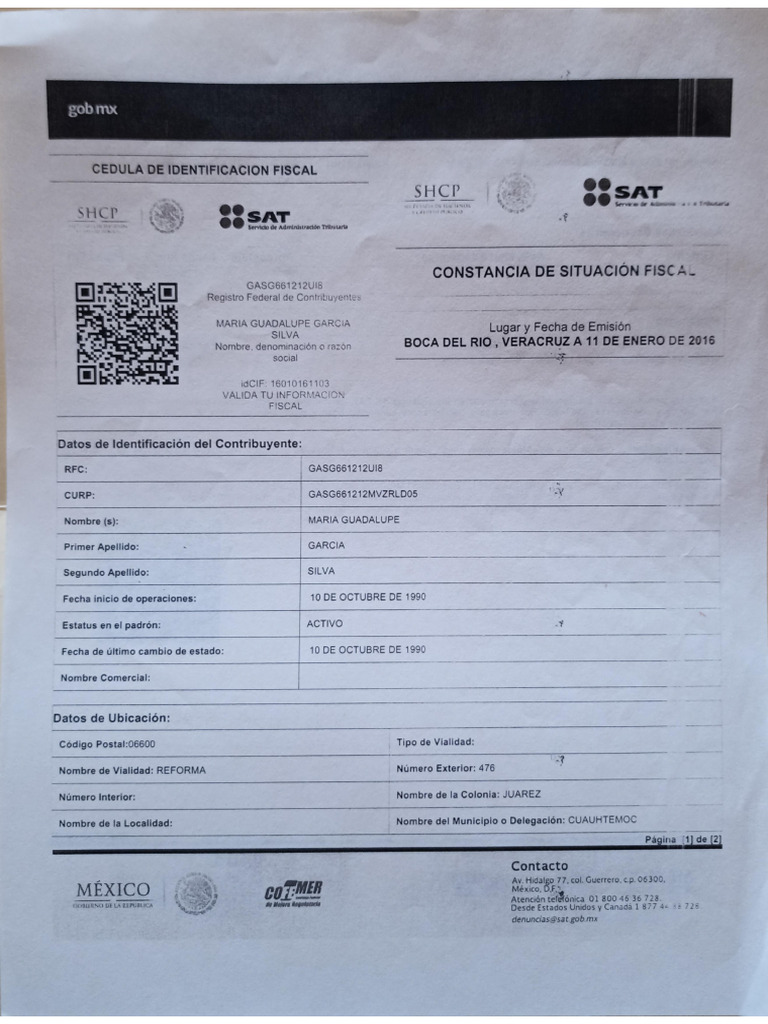 Cédula ident fisc Mary | PDF