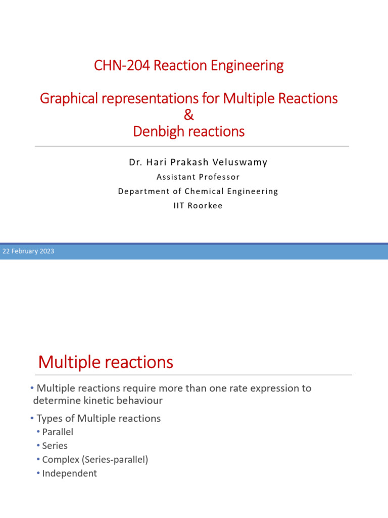 CHN-204_Lecture_Multiple Reactions_Levenspiel plots-2 | PDF | Chemical Reactor | Chemical Equipment
