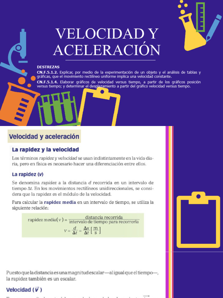 Velocidad y Aceleración | PDF