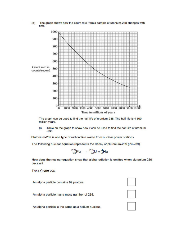 Half-Life and Activity HW | PDF