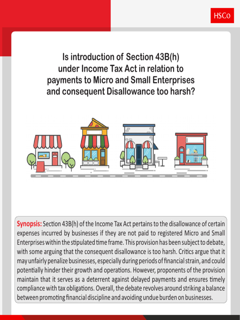 Section 43B (H) Under Income Tax Act | PDF