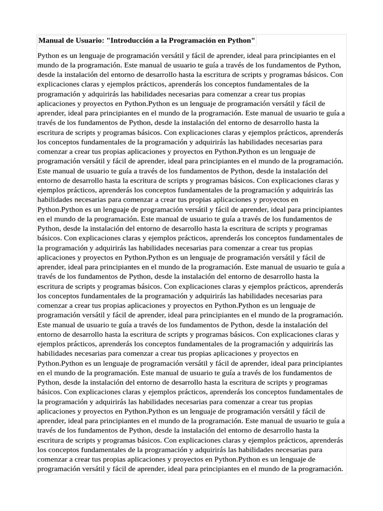 Guía Básica de Programación en Python | PDF | Entorno de desarrollo ...