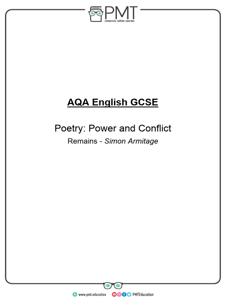 Remains Simon Armitage | PDF | Philosophy | Poetry