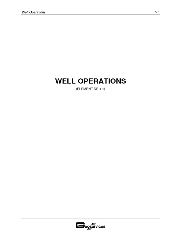 Operating Procedures Well Operations | PDF