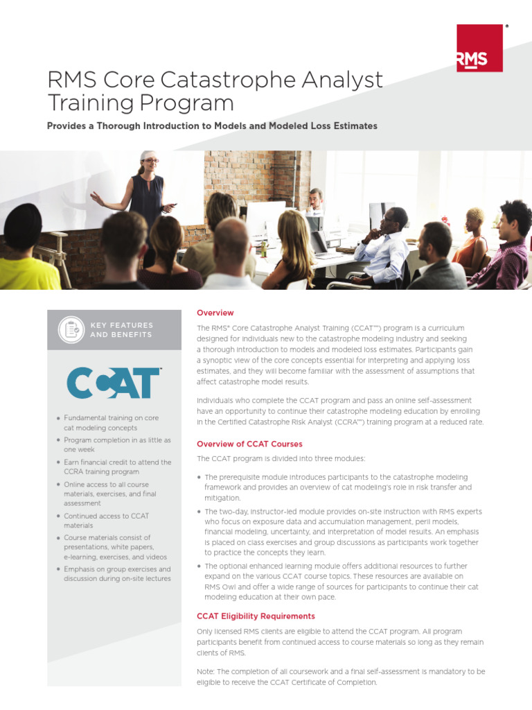 RMS CCAT Datasheet FINAL | PDF | Risk Management | Risk