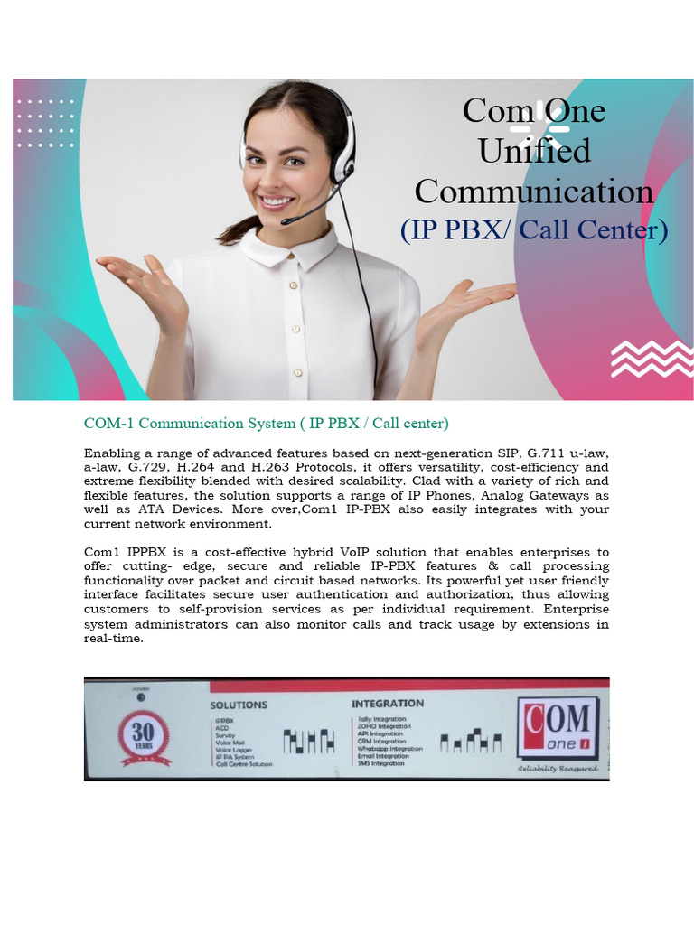 Com1 - PBX Brochure Af | PDF | Business | Computers