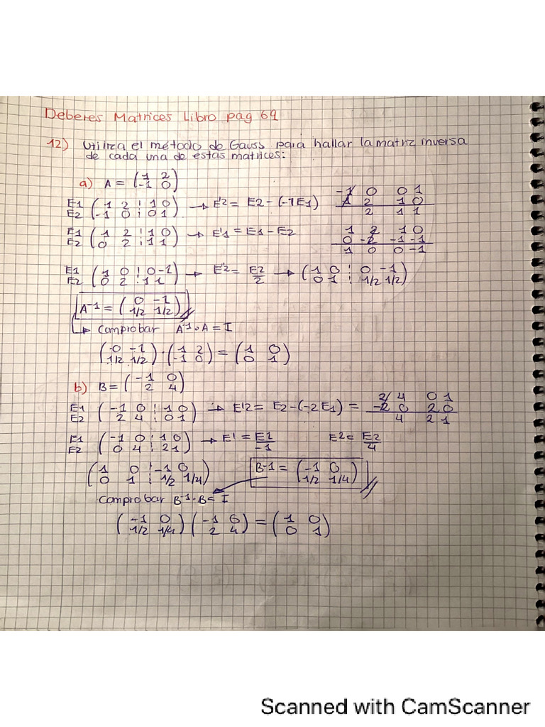 Matrices 5 - Deberes | PDF