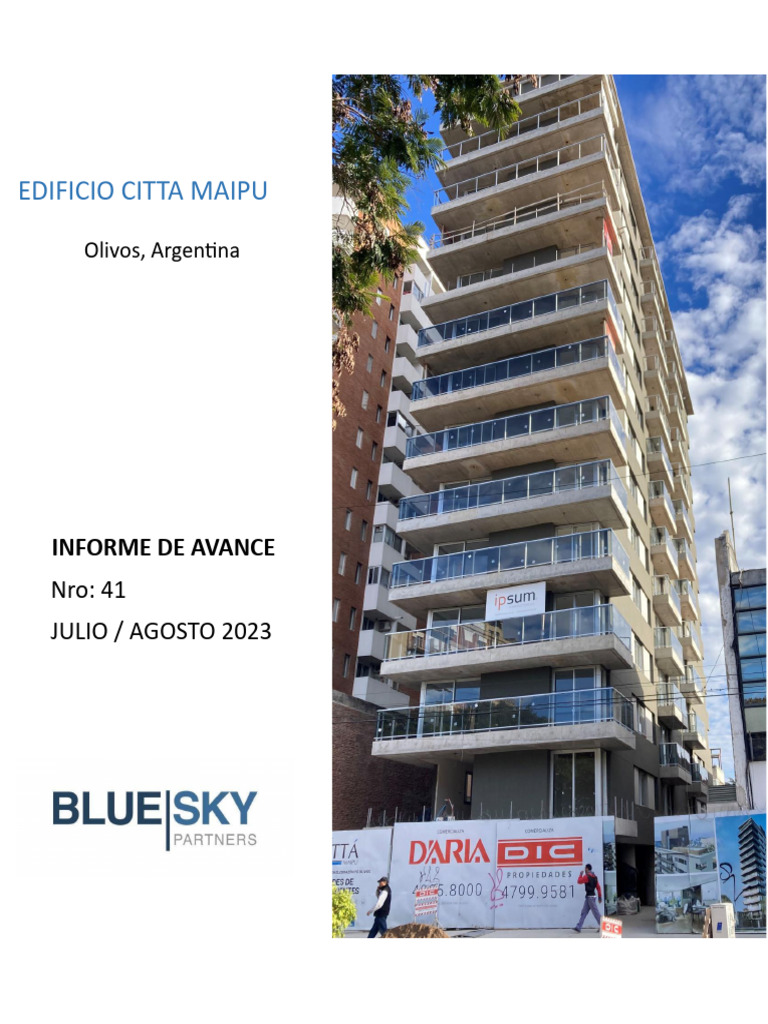 Informe de Obra # 41 - Citta Maipu | PDF | Ascensor