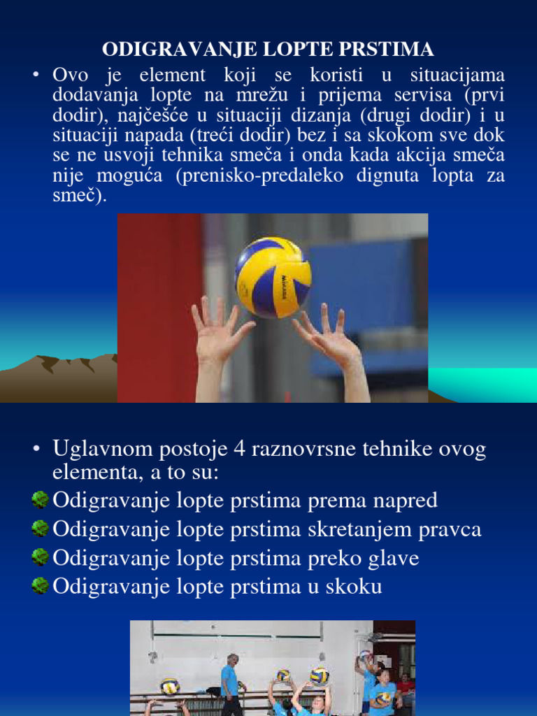 Gornje Odbijanje Prstima | PDF