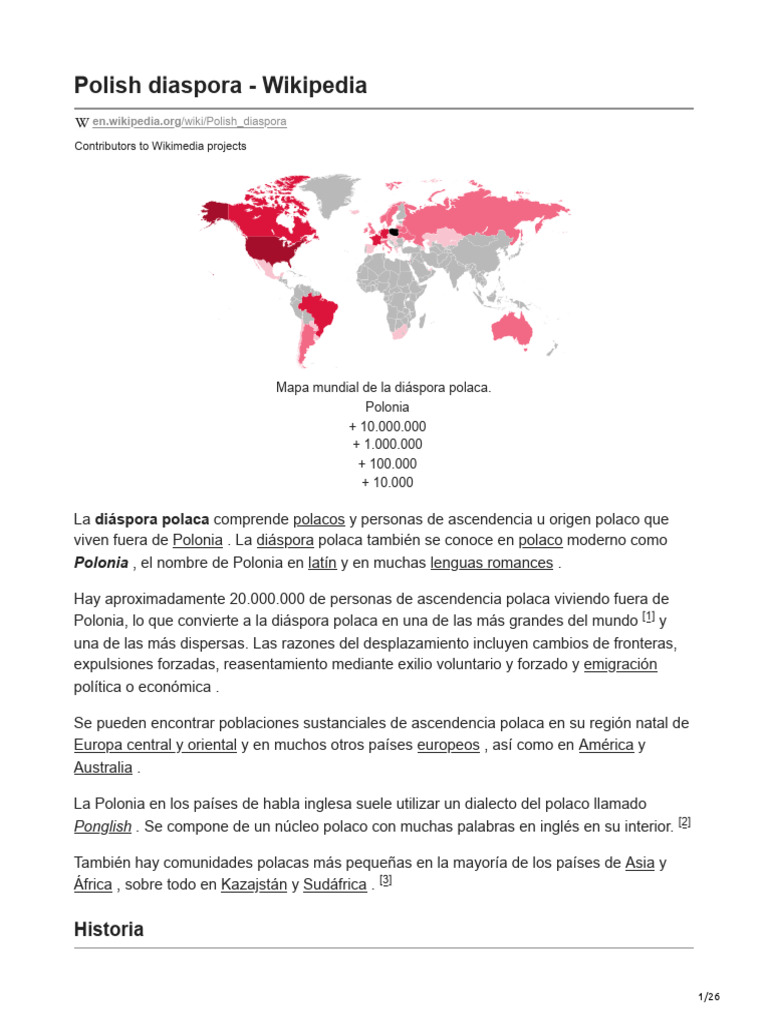 Polish Diaspora - Wikipedia | PDF