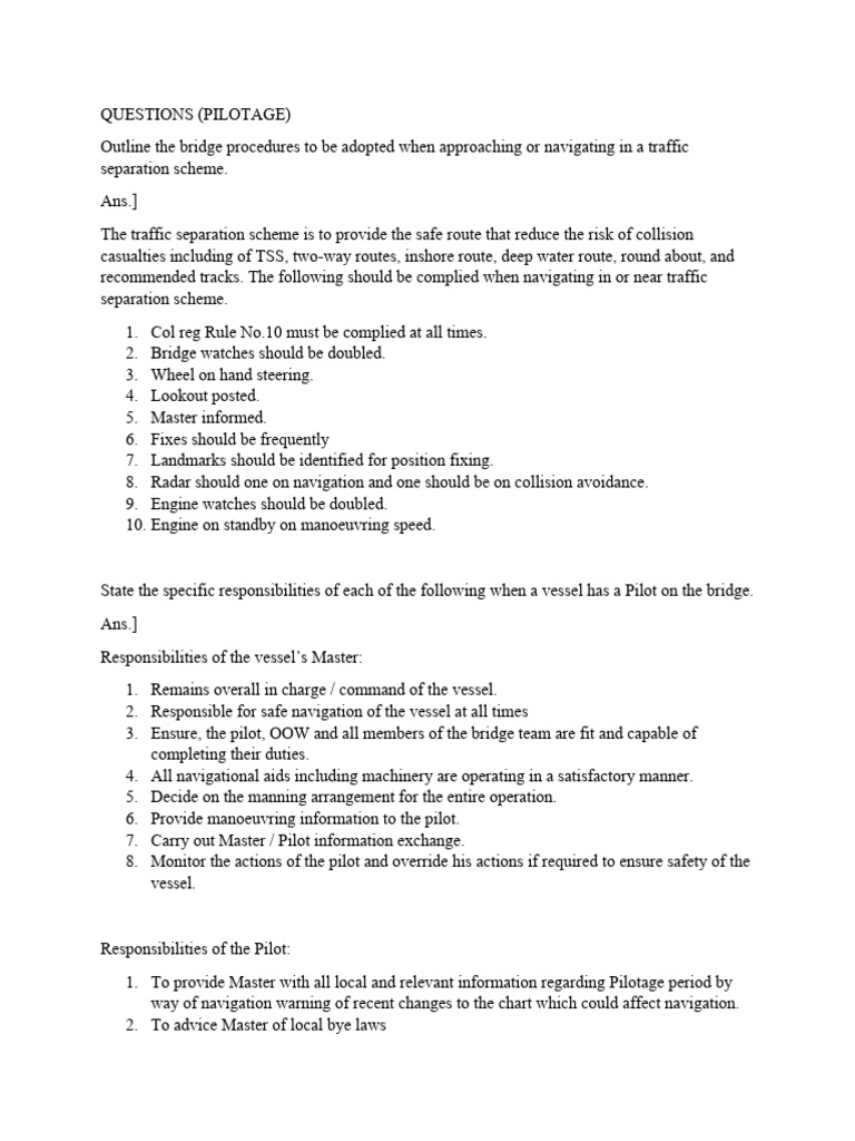 Pilotage | Download Free PDF | Navigation | Maritime Pilot