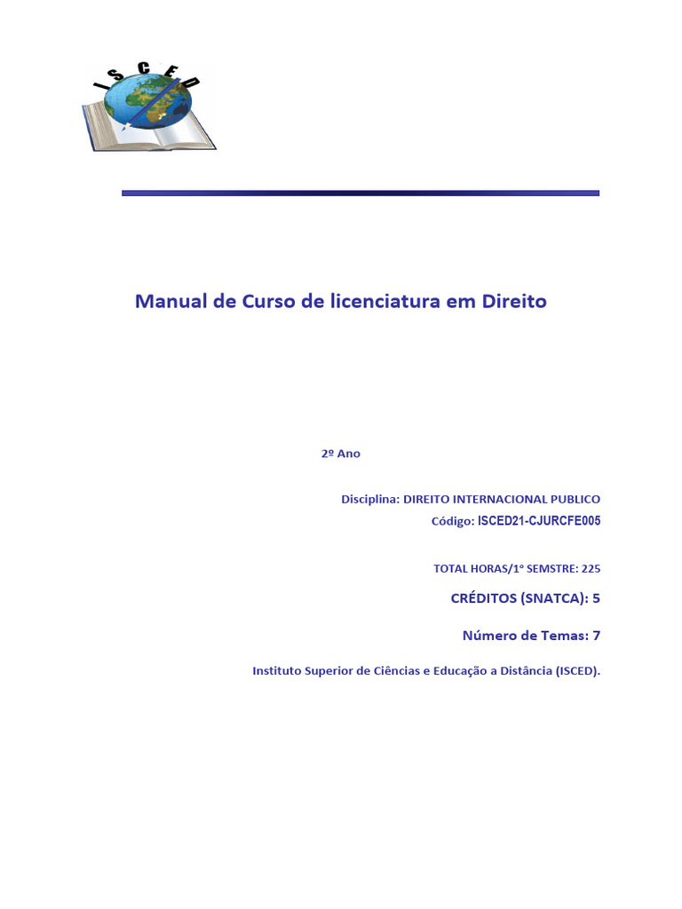 Modulo Dir. Int. PublicoCOL - Alcides Nobela - Revisão Final | PDF ...