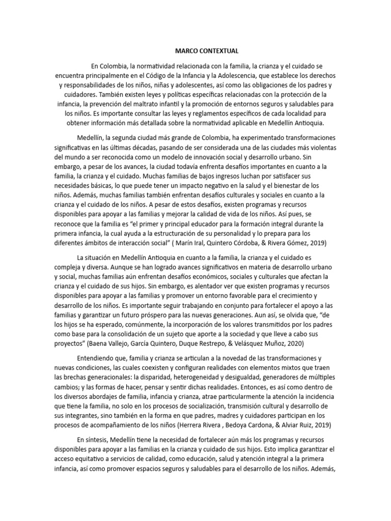 MARCO CONTEXTUAL Observaciones | PDF