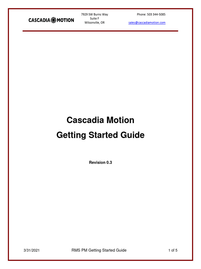 Cascadia Motion PM Get Started Guide (V0 - 3) | PDF | Power Inverter | Software