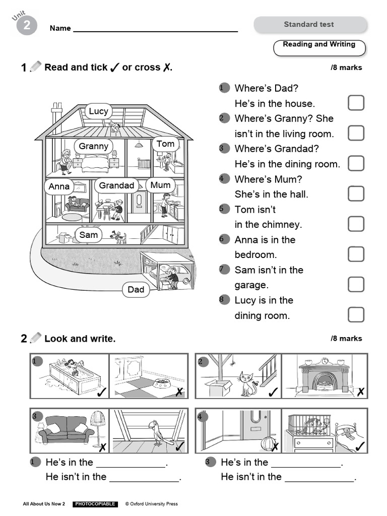 02 AAUN - Level 2 - Test - Standard - Unit 2 | PDF