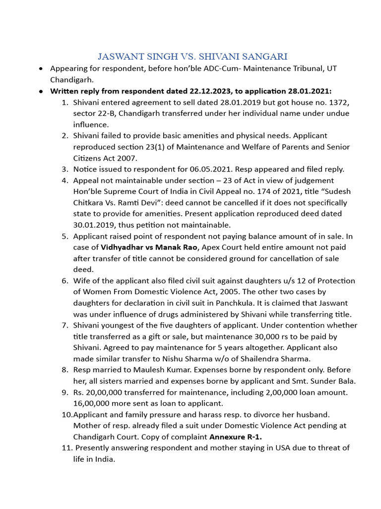 JASWANT SINGH VS | PDF | Common Law | Justice