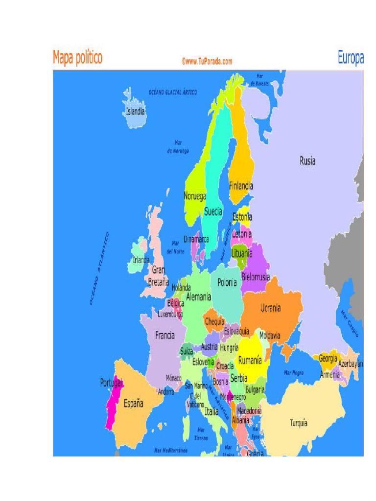 Mapa Politico de Europa | PDF