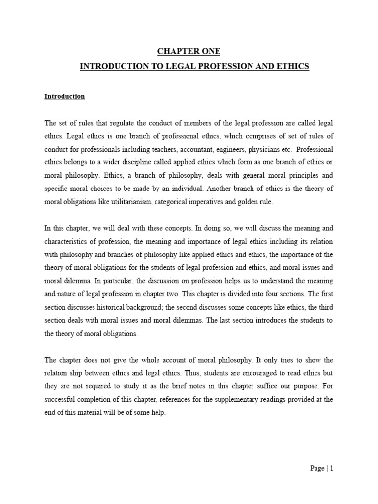 Ethical Standards in Legal Profession | PDF | Utilitarianism | Ethical ...